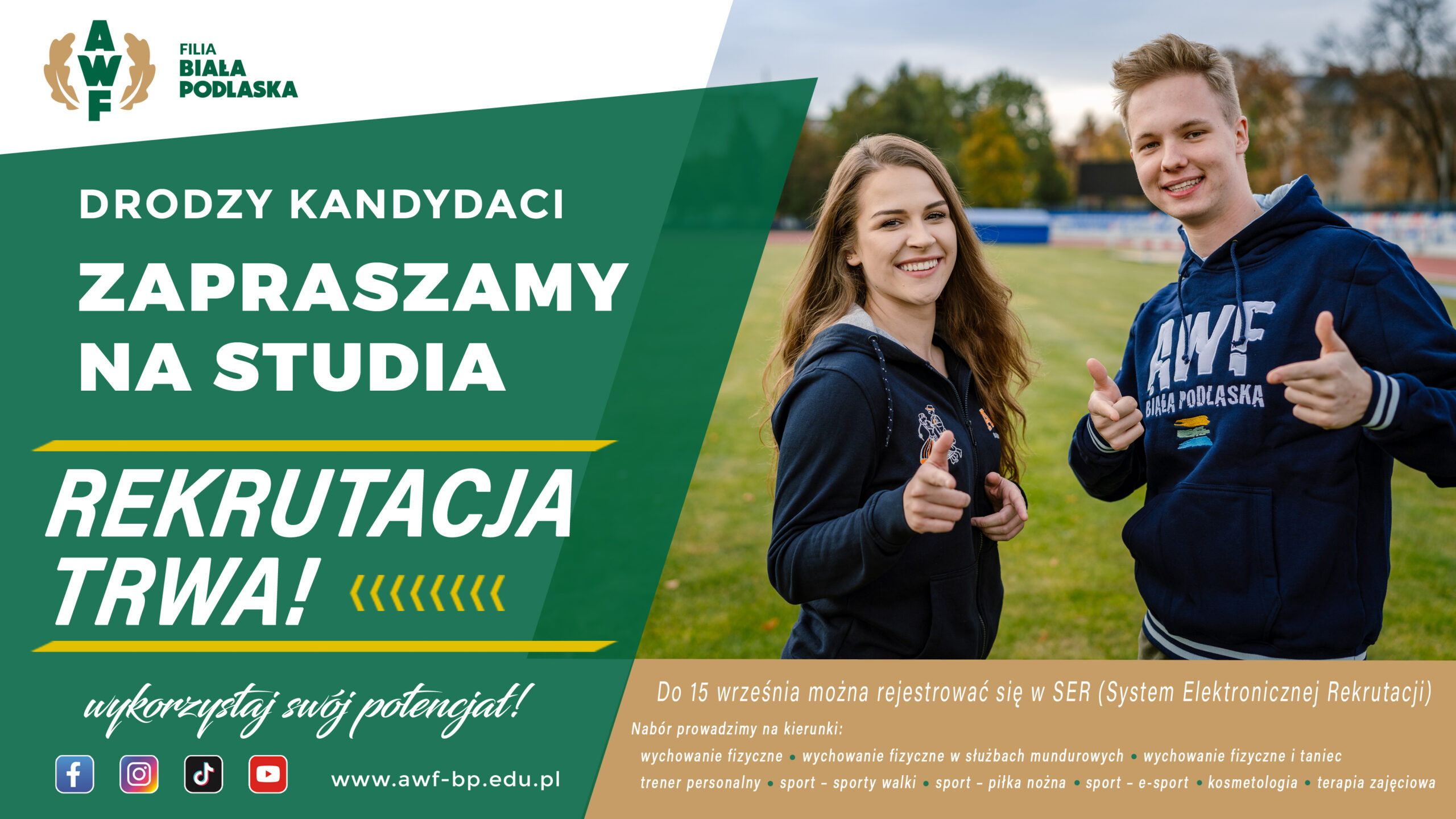 REKRUTACJA WCIĄŻ TRWA - AWF Filia w Białej Podlaskiej: Studia Biała ...
